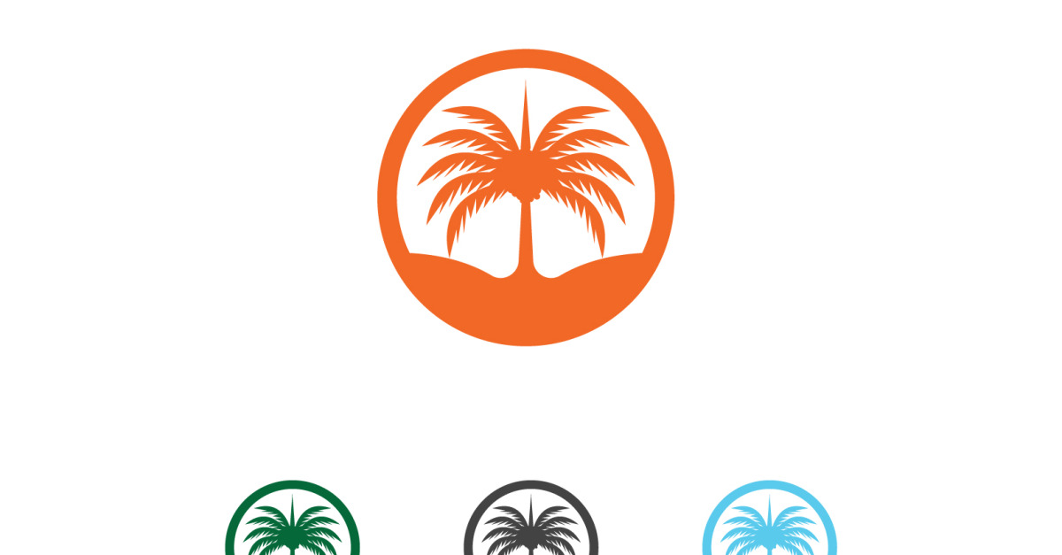 Palm date tree vector template v2 #333879 - TemplateMonster
