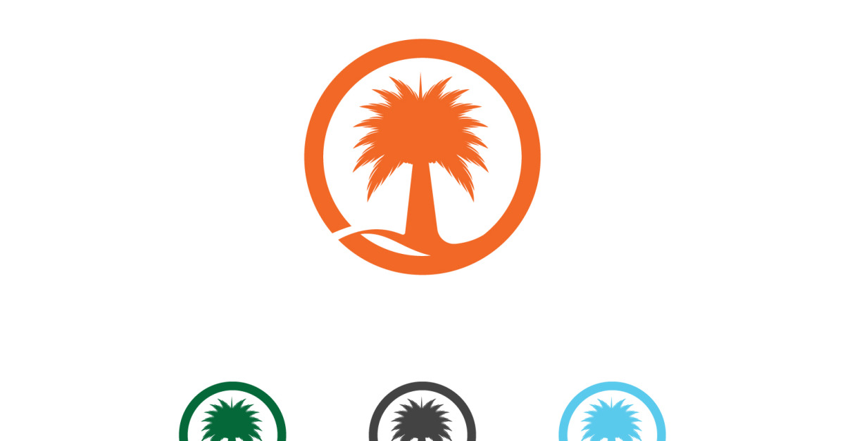 Palm date tree vector template v7 #333884 - TemplateMonster