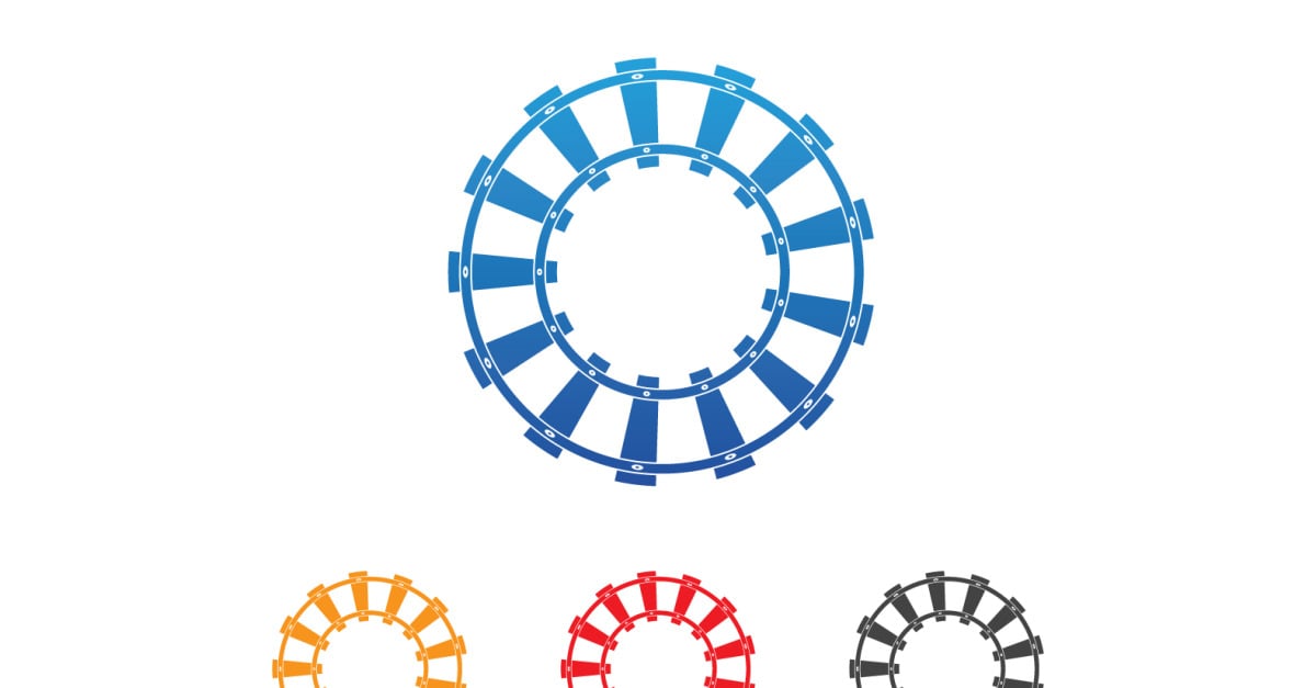 Train track railway design element template v10