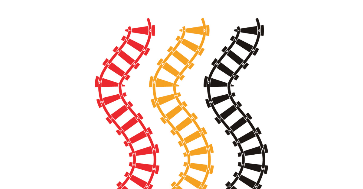 Train track railway design element template v3