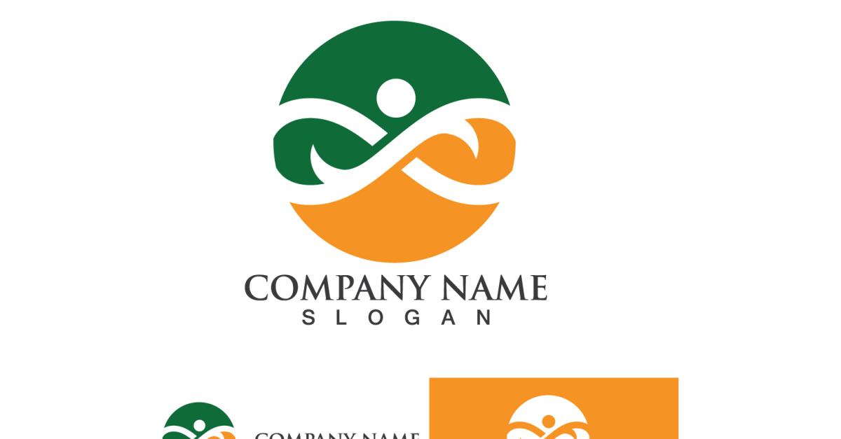 Infinity people group work logo template v8 - TemplateMonster