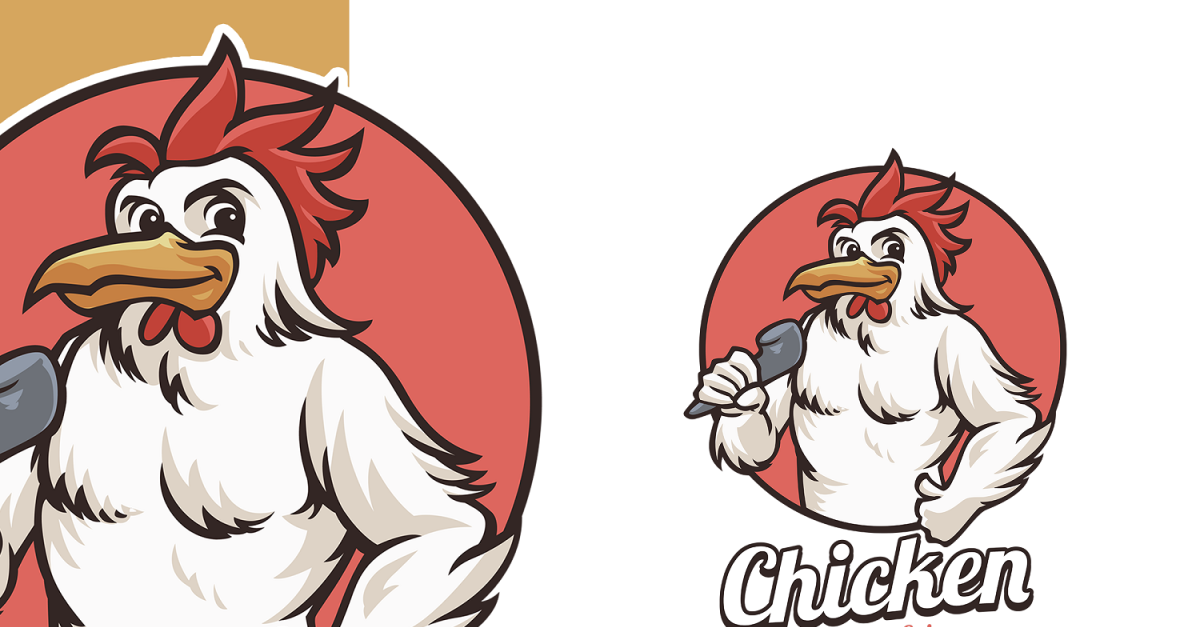 Chicken Mascot Logo Template #334090 - TemplateMonster