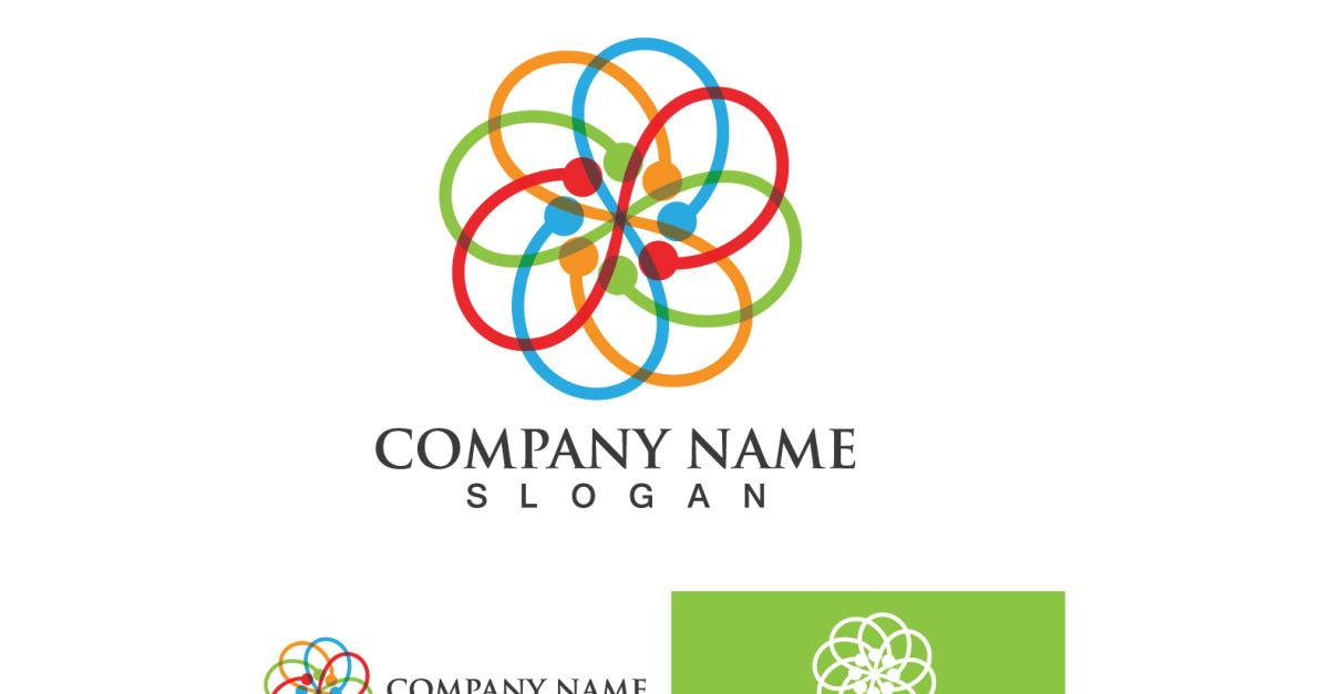 Circle flower logo template vector #334019 - TemplateMonster