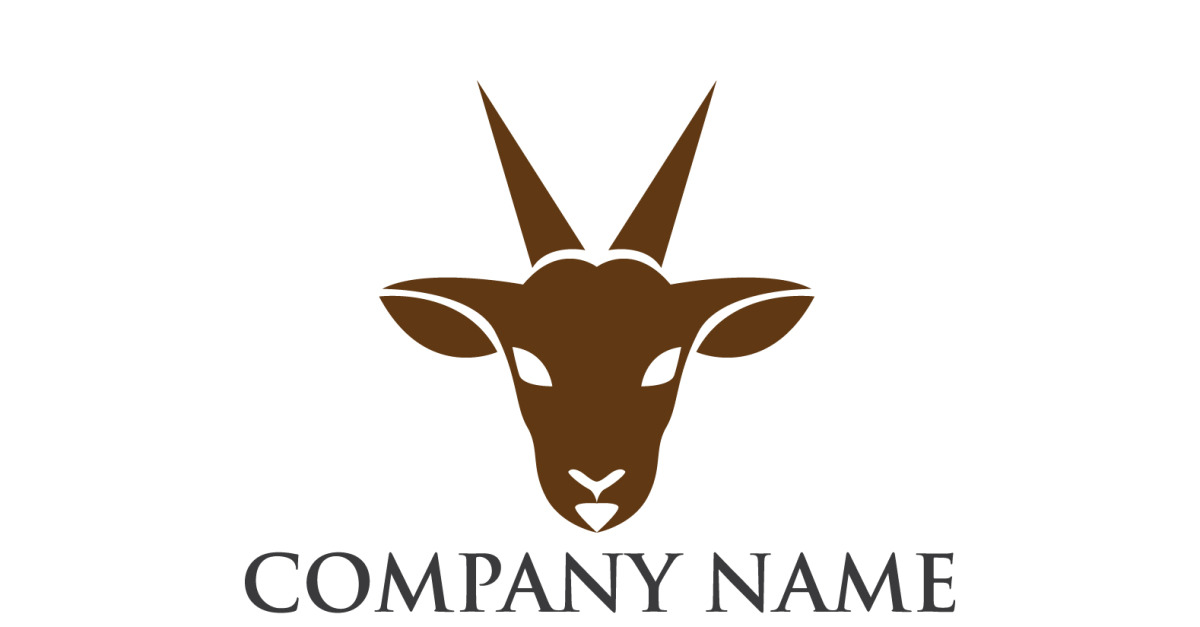 Goat animal logo template vector v4 #334023 - TemplateMonster