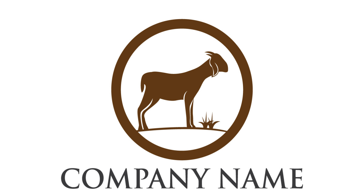 Goat animal logo template vector v9 #334028 - TemplateMonster