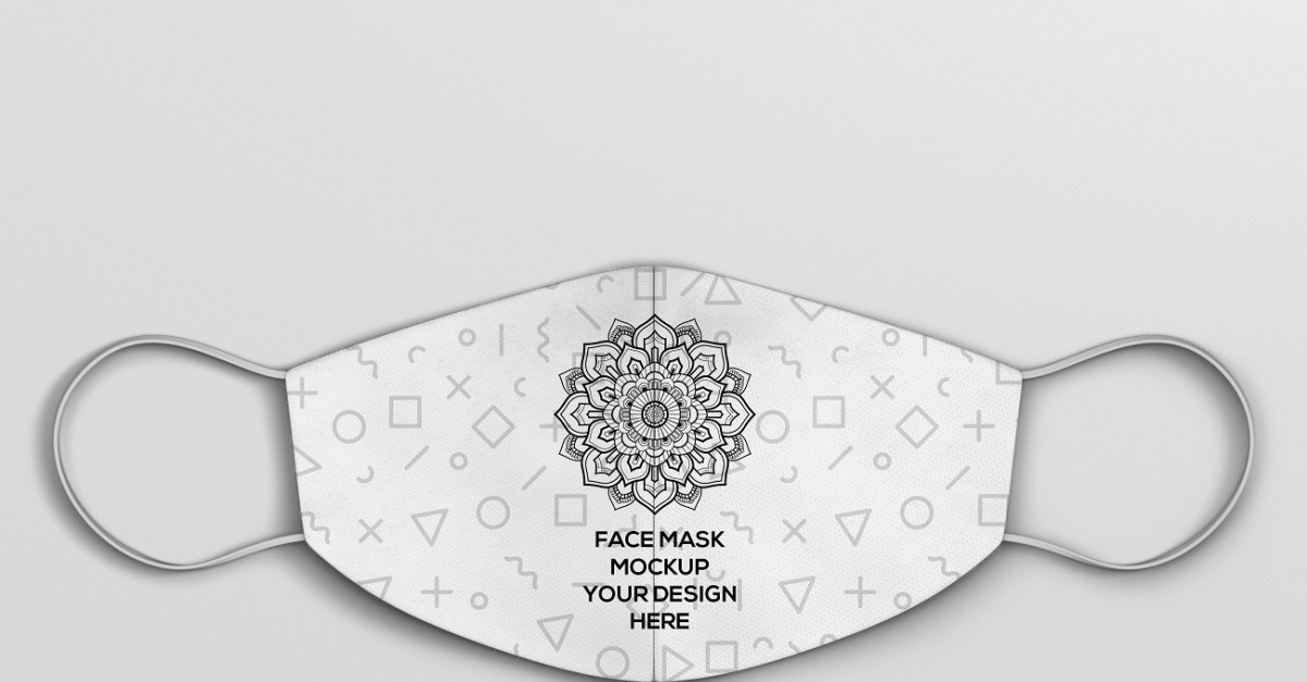 Realistic Fabric Face Mask Mockup 3 #334038 - TemplateMonster