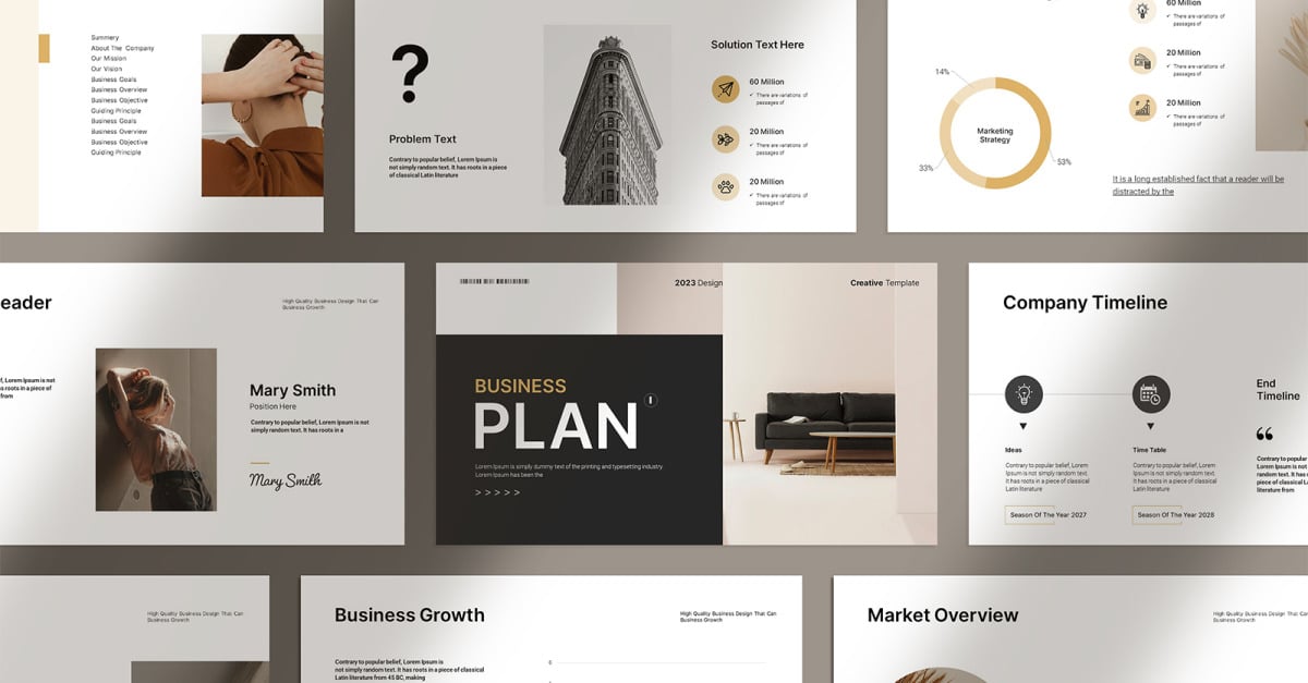 The Business Plan Presentation Layout - TemplateMonster