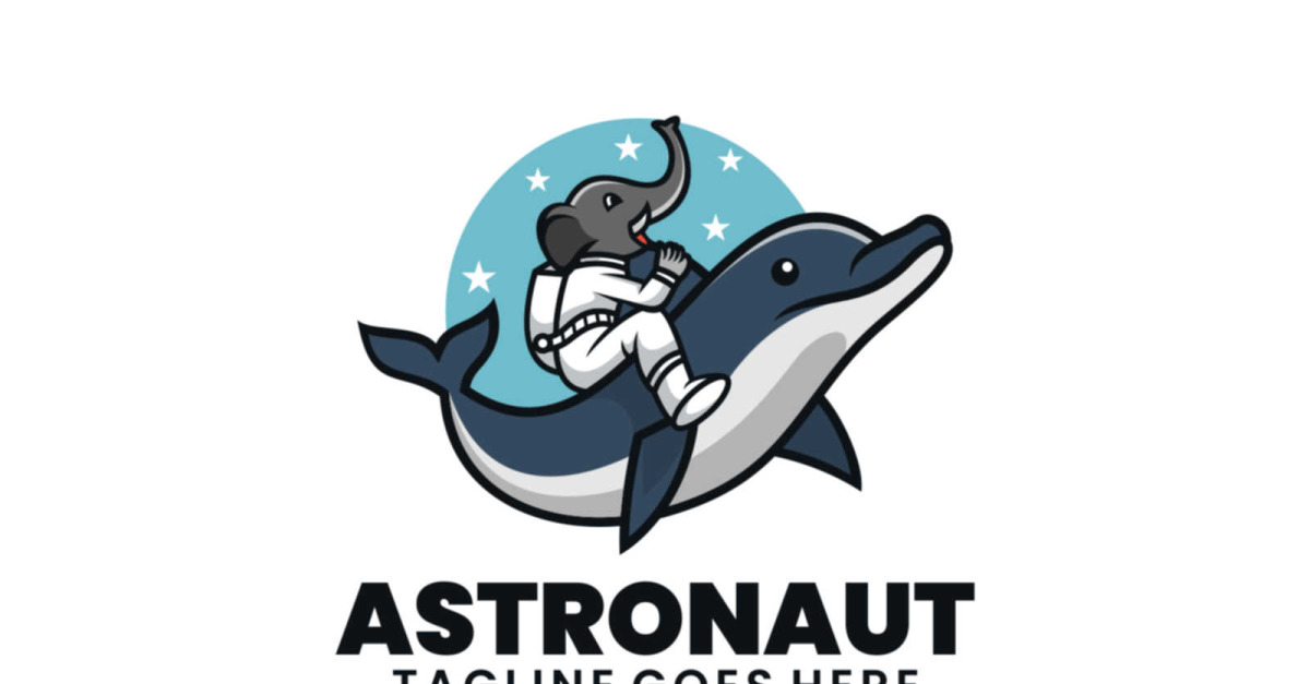 Astronaut Mascot Cartoon Logo Design - TemplateMonster