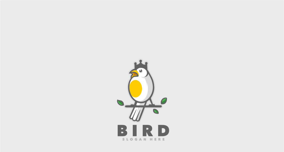 Bird king mascot logo template #334155 - TemplateMonster