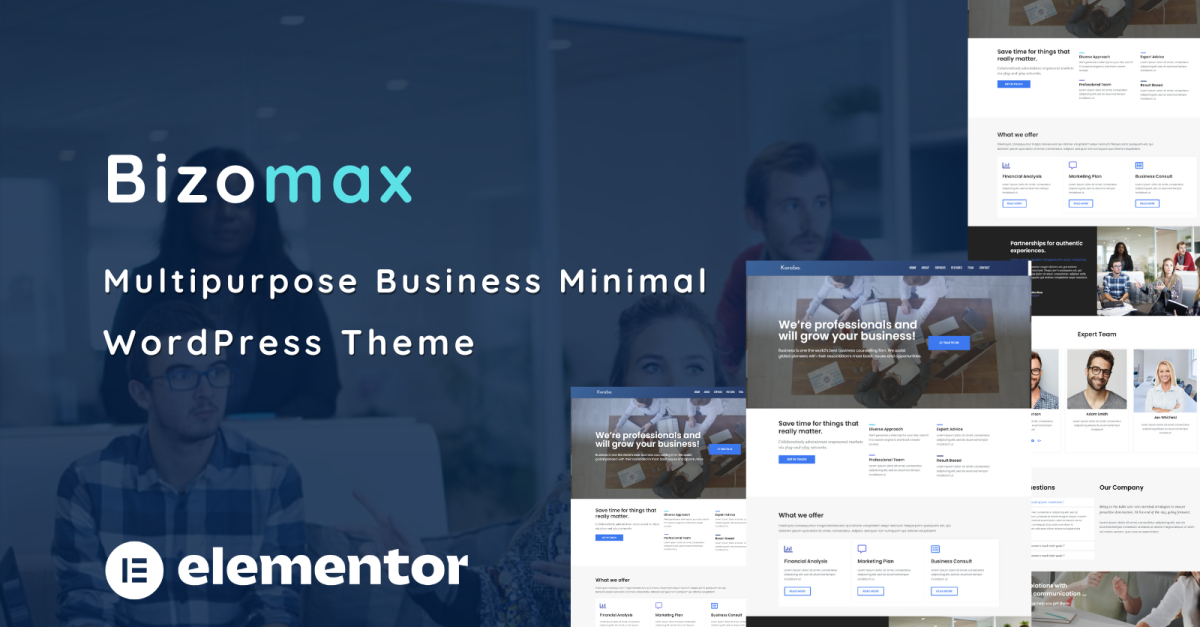 Bizmax - Multipurpose Business One Page WordPress Theme