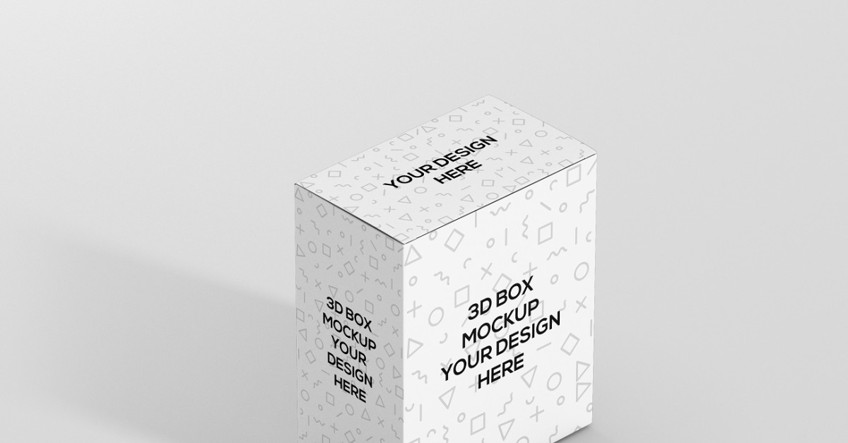 High Rectangle Big Size Box Mockup 3 - TemplateMonster