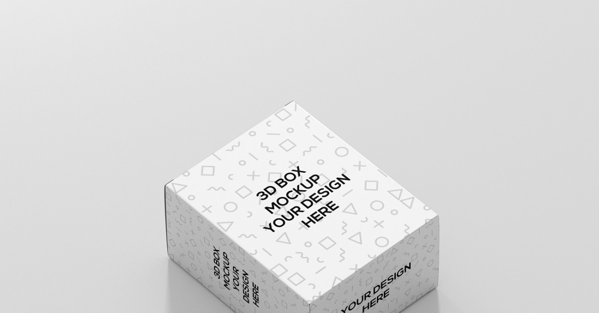 High Rectangle Big Size Box Mockup 4 - TemplateMonster