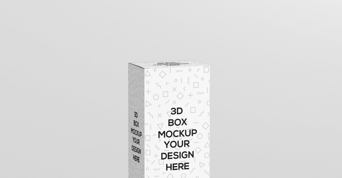 Long Vertical Rectangle Box Mockup #334573 - TemplateMonster