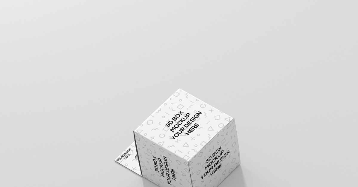 Mini Square Box With Hanger Mockup 4 - TemplateMonster