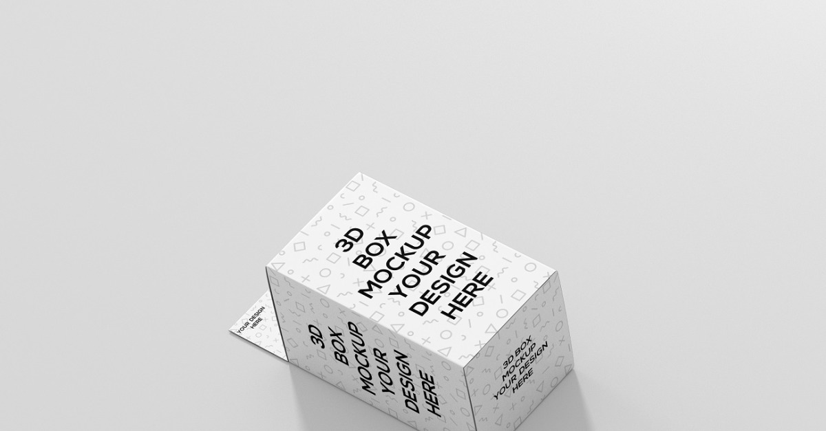 Rectangle Small Size Box With Hanger Mockup 4