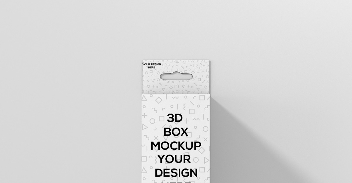 Rectangle Small Size Box With Hanger Mockup 5