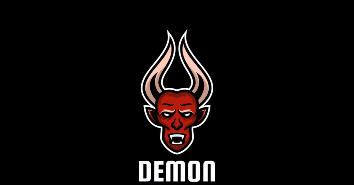 Demon Simple Mascot Logo Template #334701 - TemplateMonster