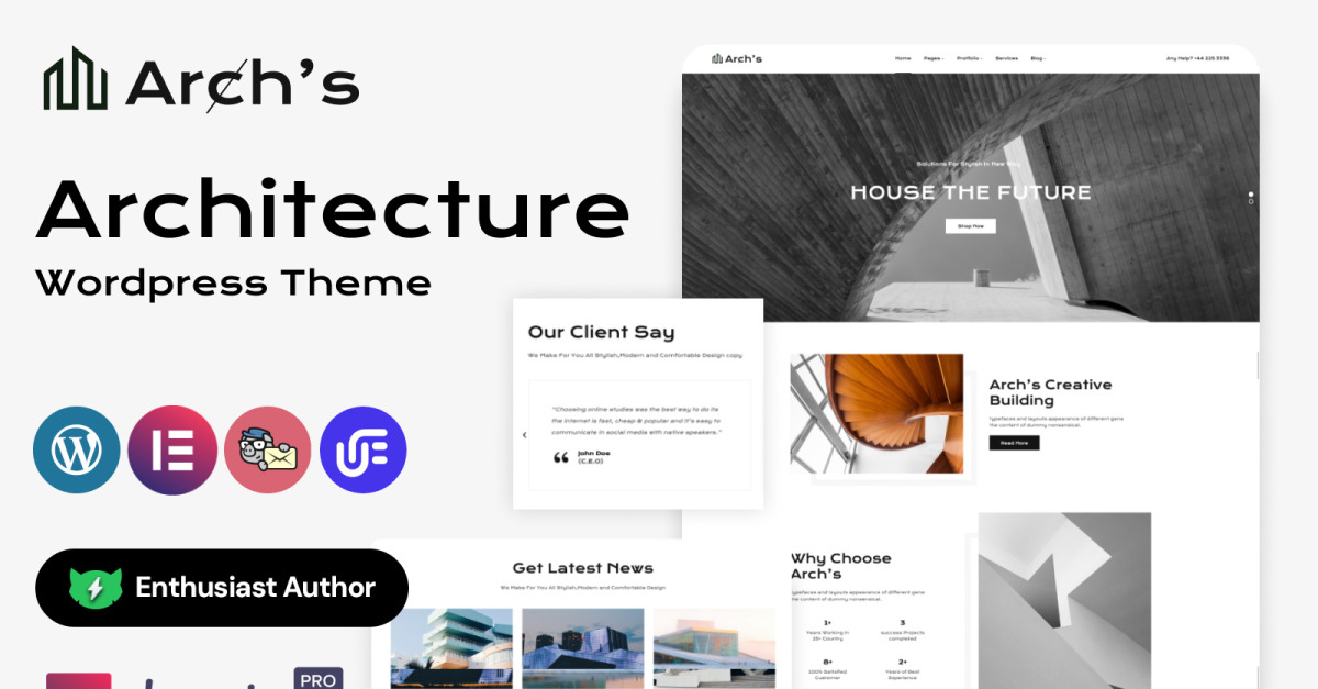 Arch's - Tema de WordPress para construcción de arquitectura