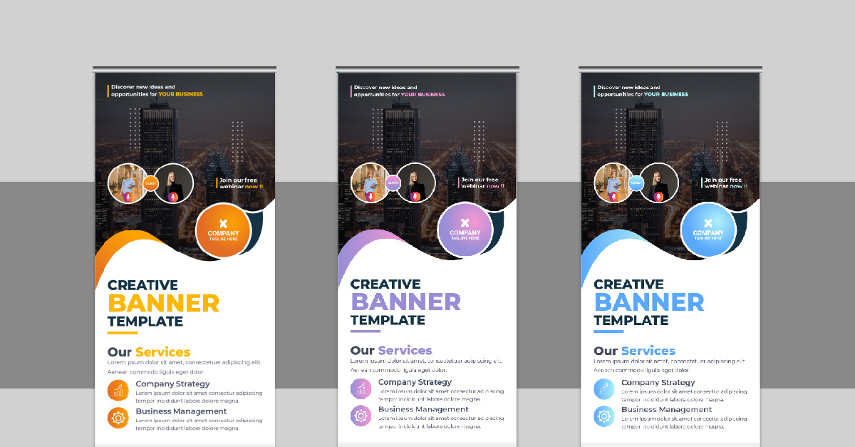 Modern Roll Up Banner Design, X Banner, Standee, Pull Up Design for ...