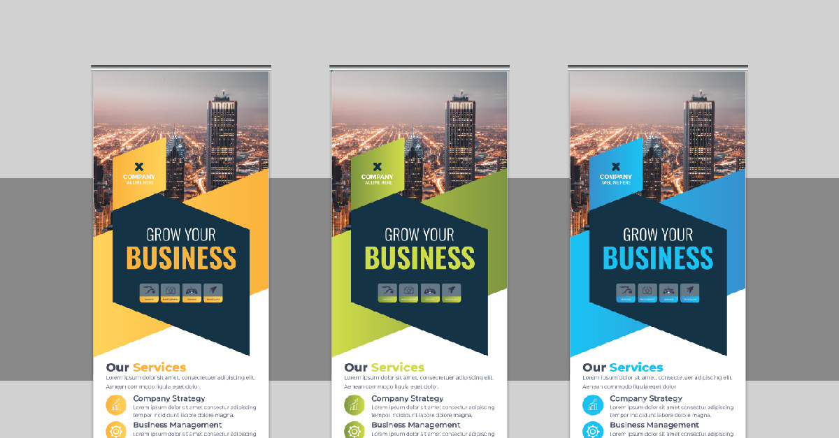 Modern Roll Up Banner Tasarımı, X Banner, Standee, Reklam Şirketi İçin ...