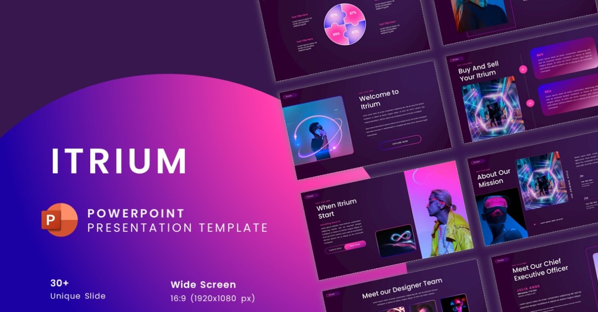 ITRIUM-NFT İş PowerPoint Sunumu #335080 - TemplateMonster