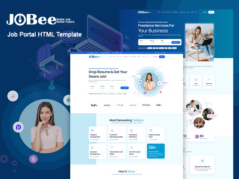 Jobee - Plantilla HTML para portal de empleo