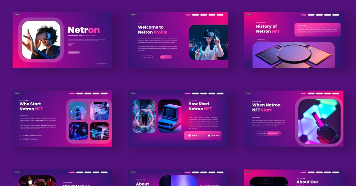 NETRON - PowerPoint Template #335074 - TemplateMonster