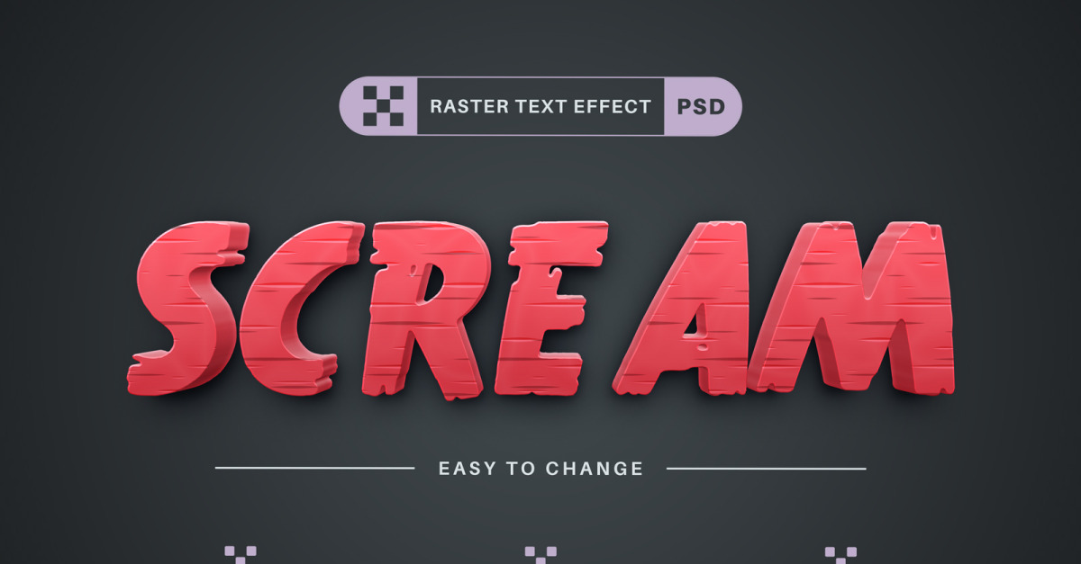 Scream - Effet de texte modifiable, style de police
