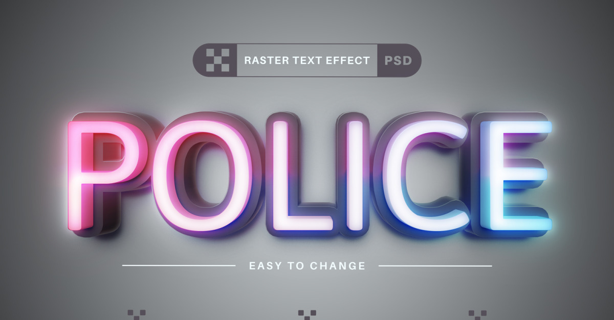 Police - Editable Text Effect, Font Style 2 - TemplateMonster