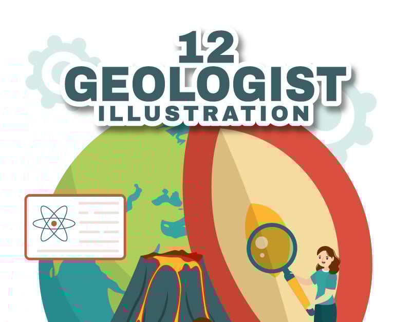 12 Illustration vectorielle de géologue - TemplateMonster