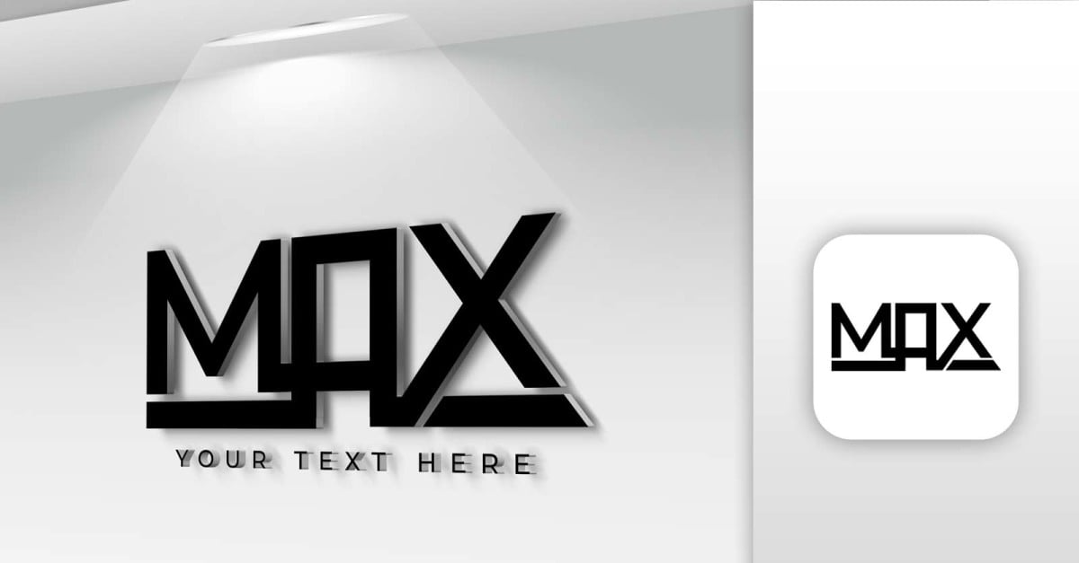 Design de logotipo da letra do nome MAX - Identidade da marca