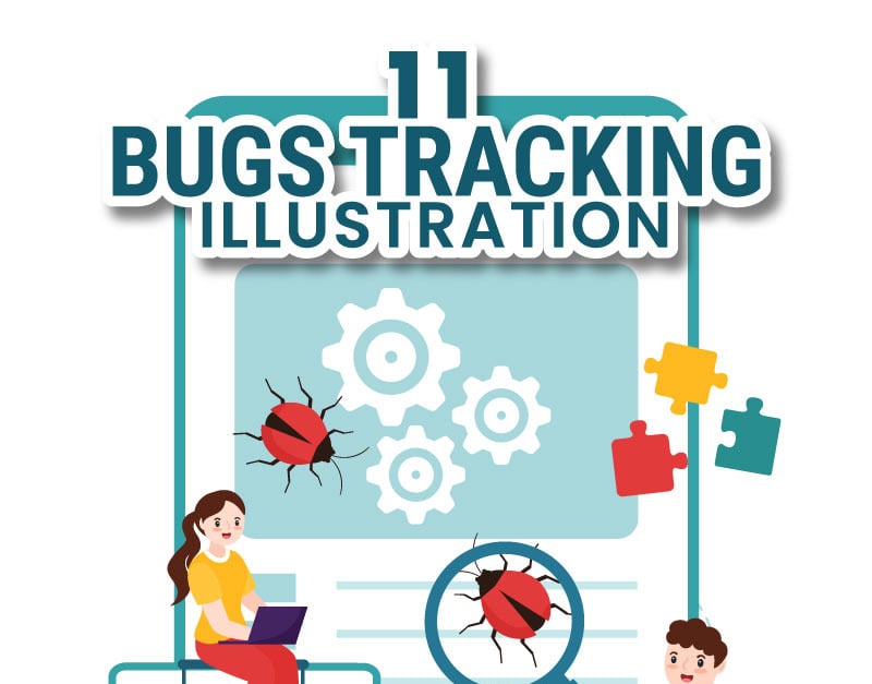 11 Mobile Phone Bug Tracking Illustration - TemplateMonster