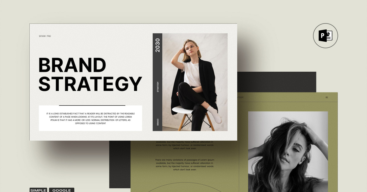 Modèle de présentation de stratégie de marque créative