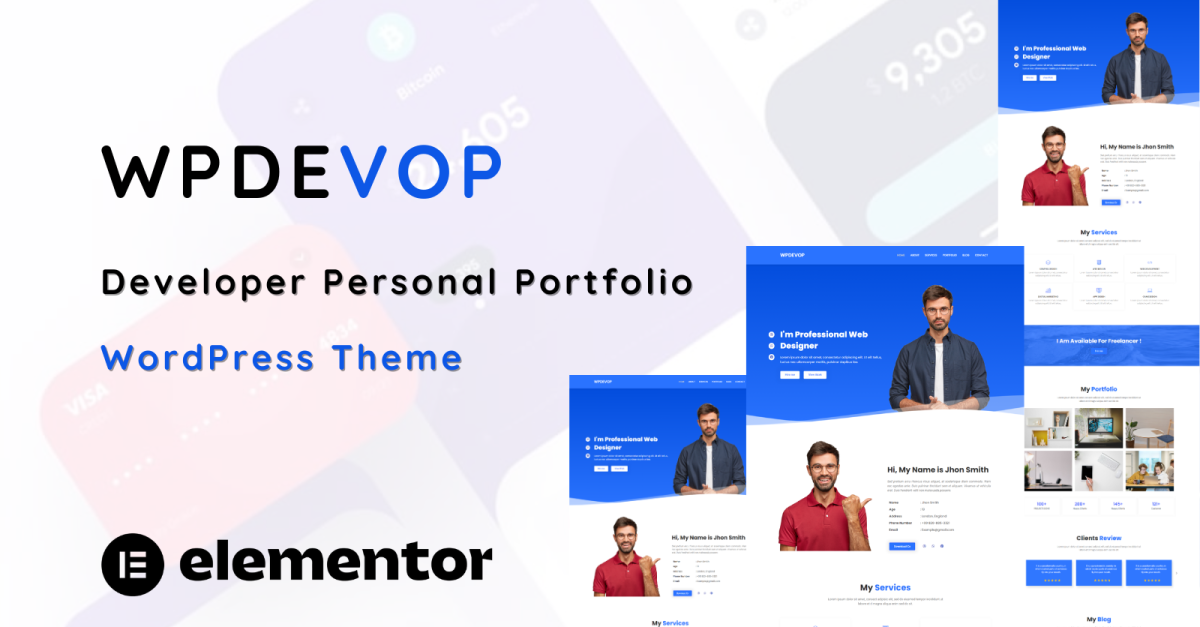 WPDEVOP - Personal Portfolio One Page WordPress Theme