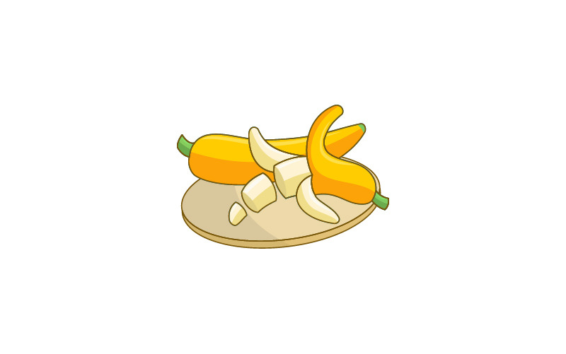 Banane fruite logo modèle signe identité de marque