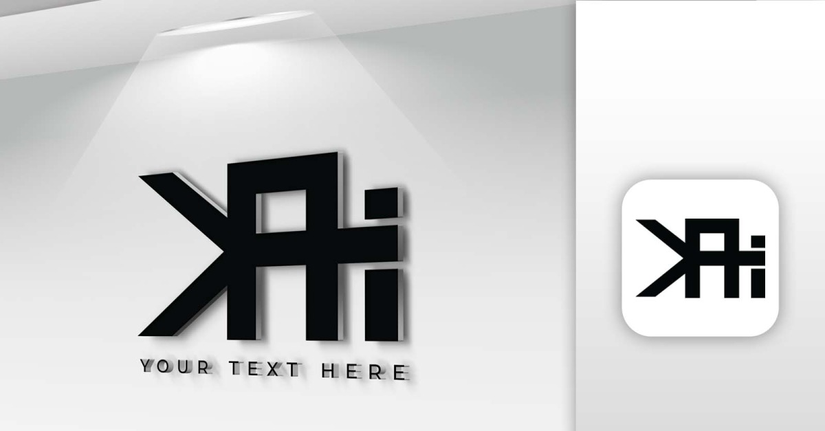 Design do logotipo da letra do nome KAI - Identidade da marca