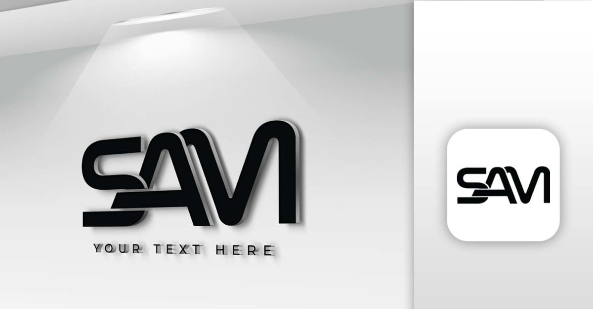 Diseño de logotipo de letra de nombre SAM - Identidad de marca