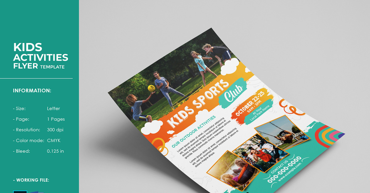 Kids Activities Flyer Template #335779 - TemplateMonster