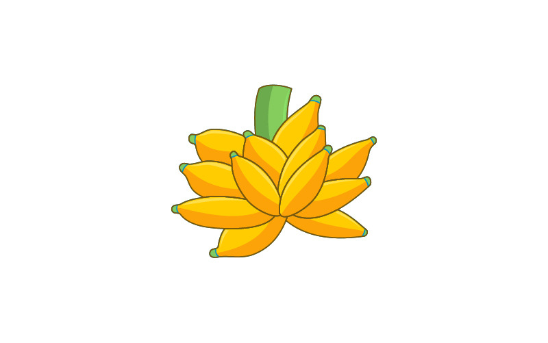 Modèle de conception de logo banane fruite signe de marque