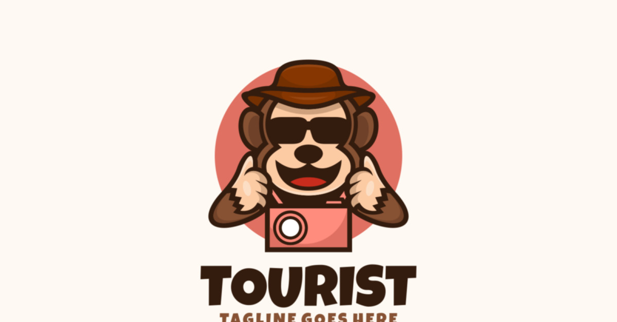 Tourist Mascot Cartoon Logo #335763 - TemplateMonster