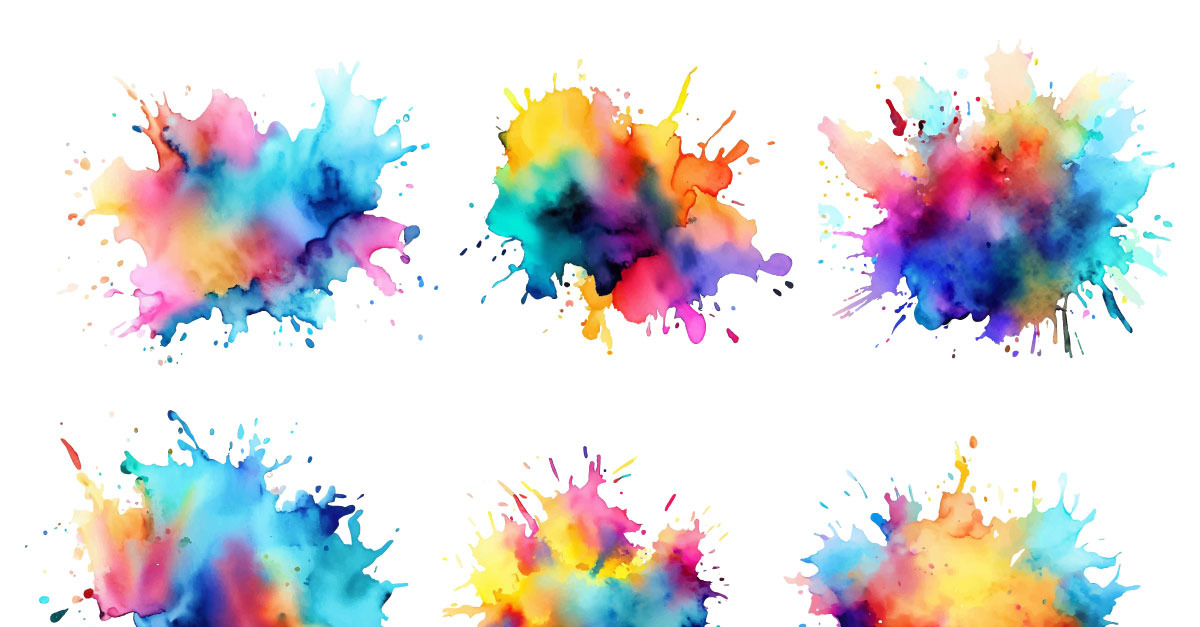 Fondo de salpicaduras de pintura de salpicaduras de tinta colorida