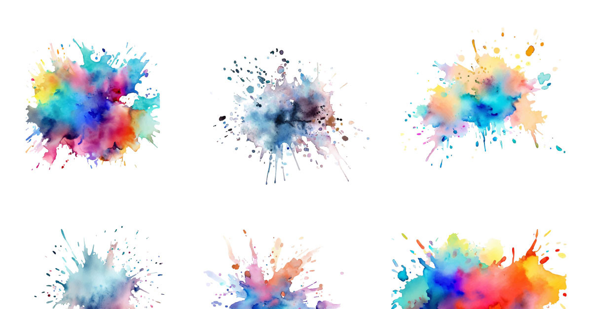 Ink splash paint splatter background - TemplateMonster