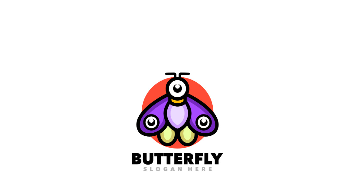 Kelebek logo tasarımı basit benzersiz - TemplateMonster