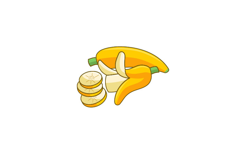 Marque de modèle de conception de logo de banane