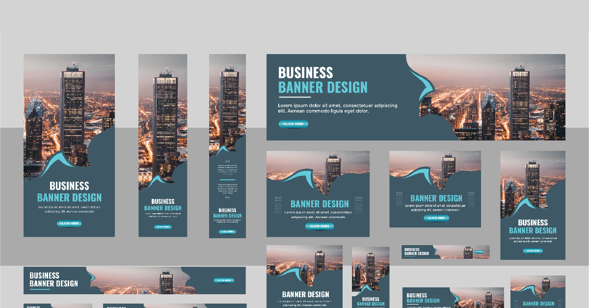 Business Web banner Bundle or Social Media Post Banner design Layout