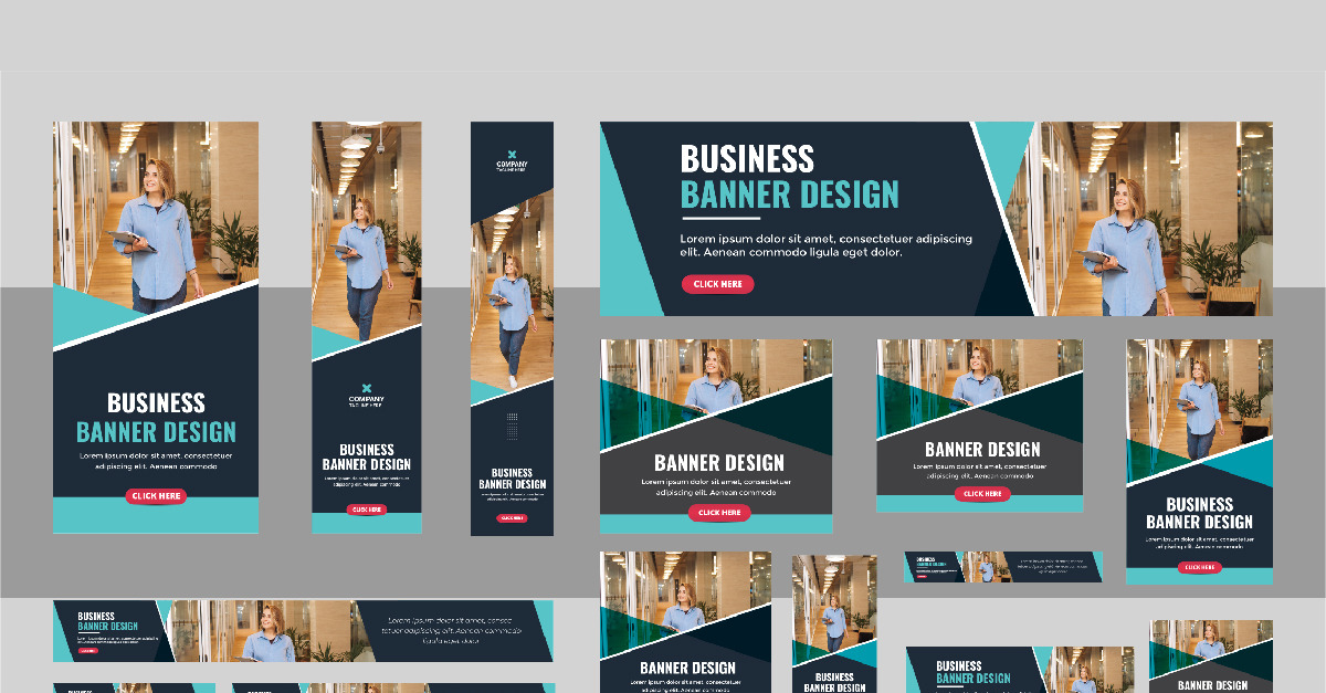 Business Web banner Bundle or Social Media Post Banner Template