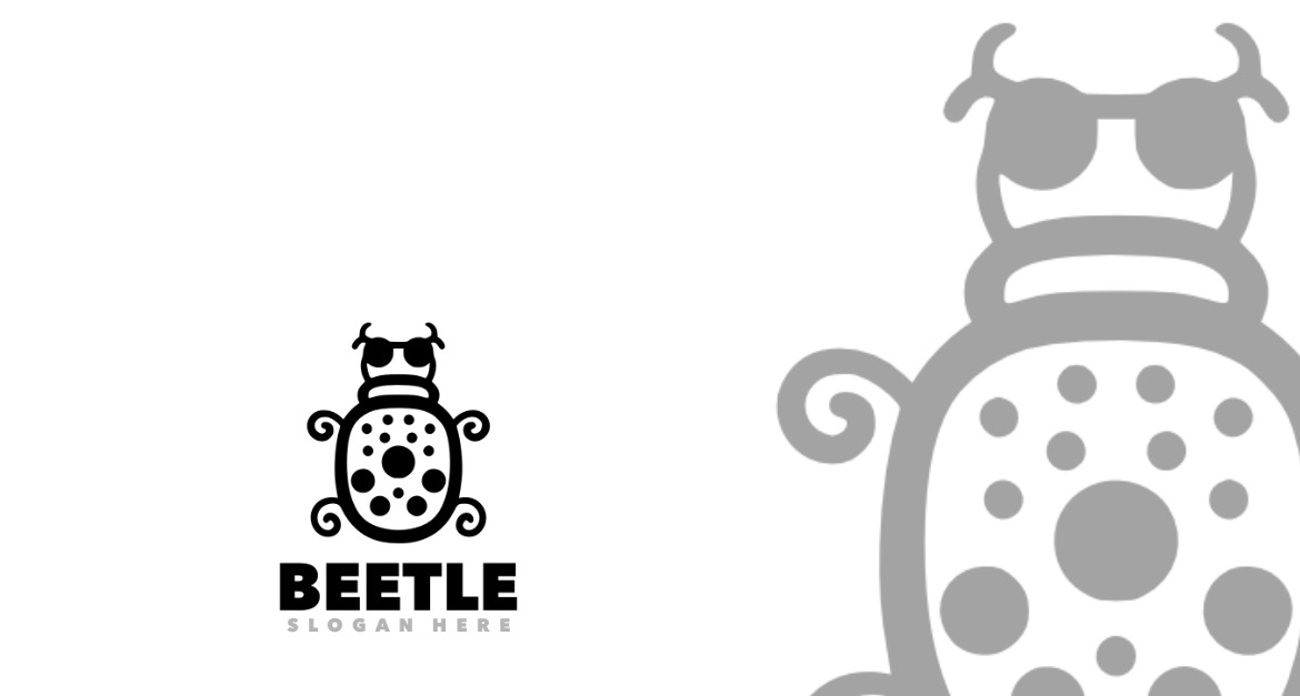 Beetle insect simple logo design #336155 - TemplateMonster