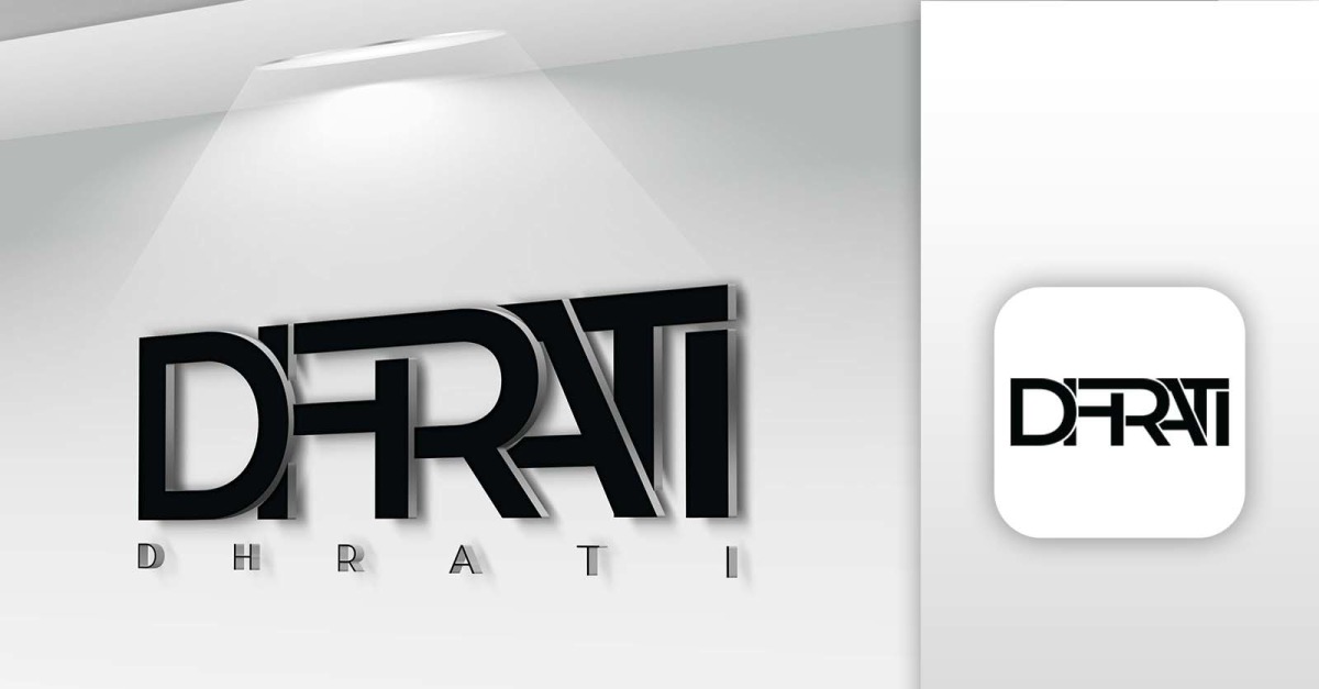 DHRATI Name Letter Logo Design - Brand Identity
