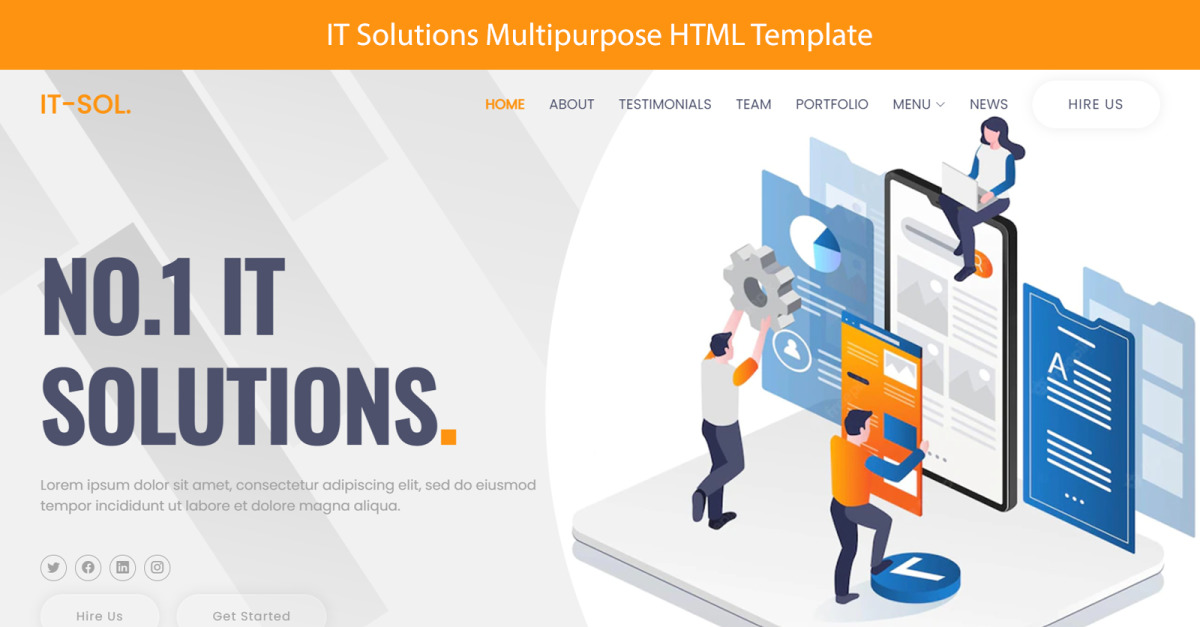 IT-Sol: Technology & IT Solutions - Multipurpose Website Template