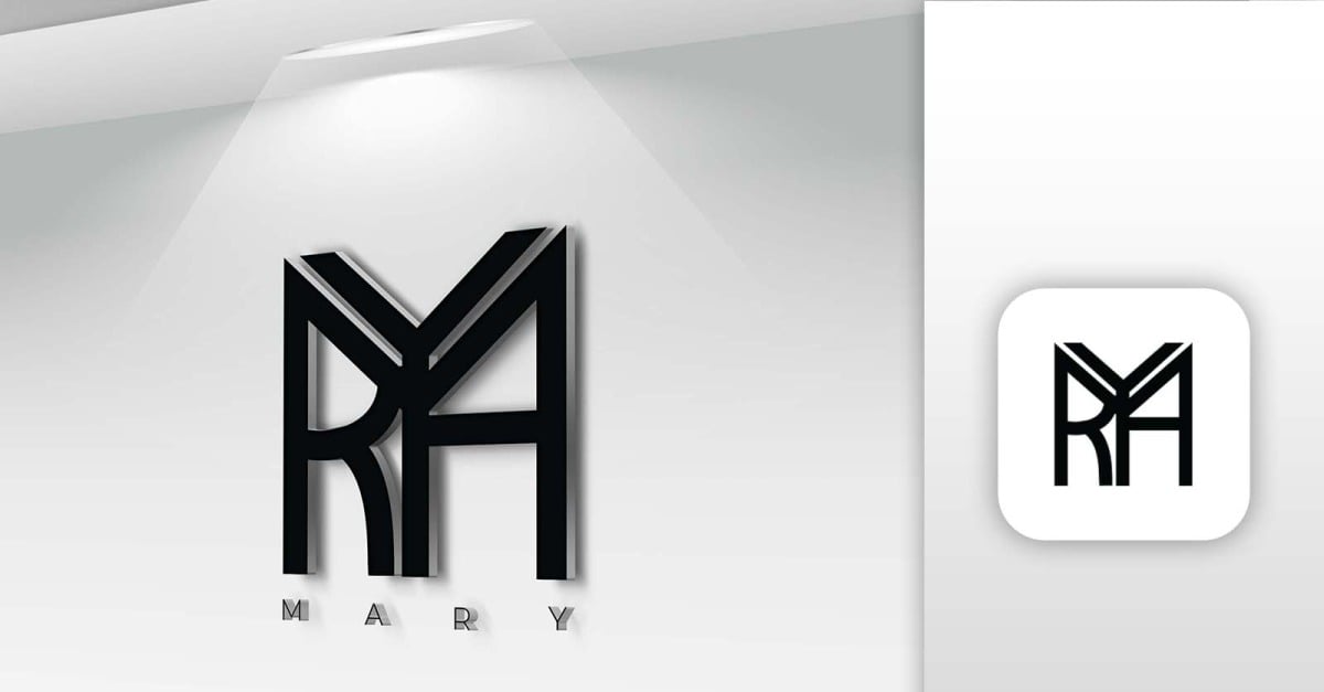 MARY Name Letter Logo Design - Identidad de marca